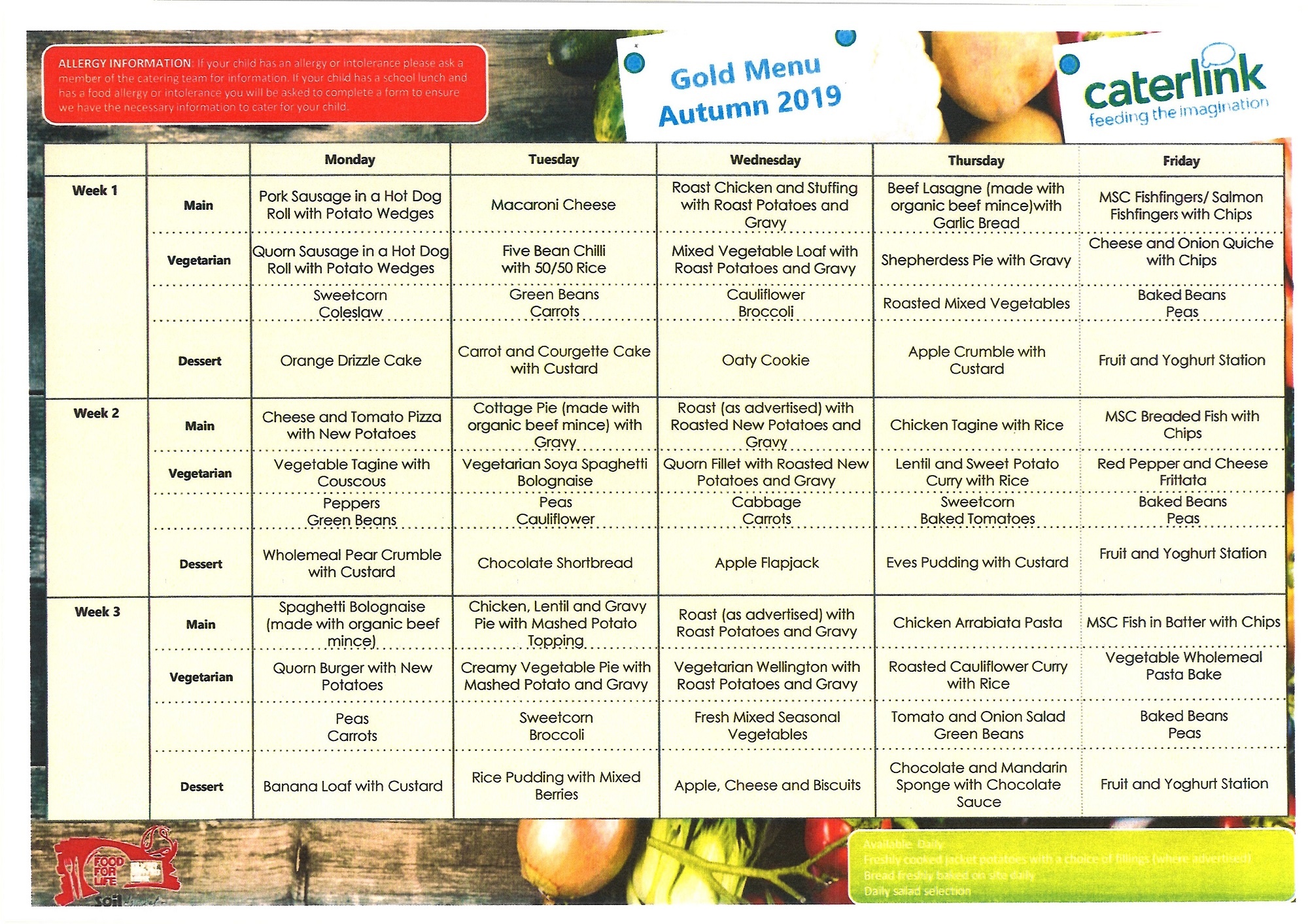 The Firs Lower School - School Meals