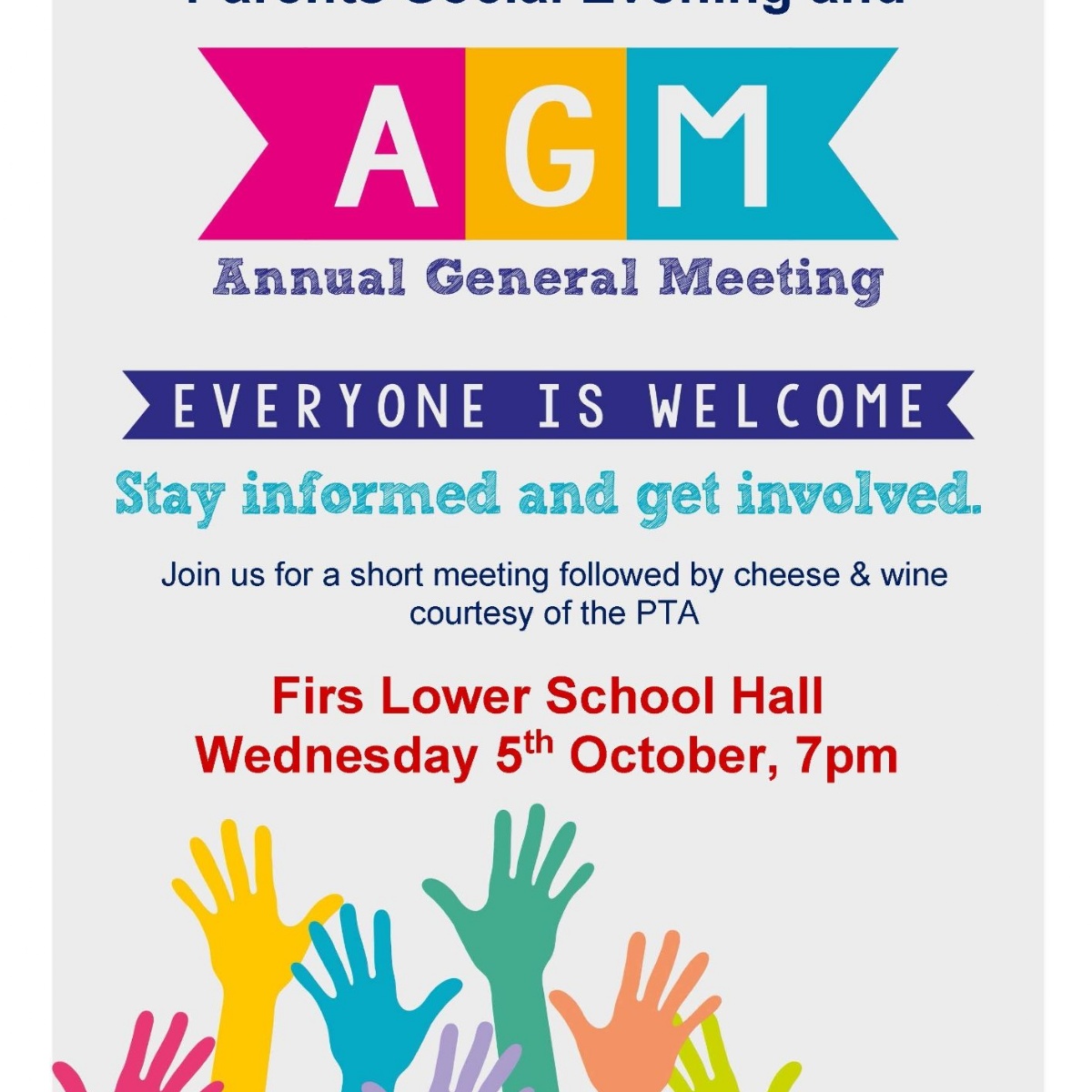 The Firs Lower School - PTA AGM and Social Evening